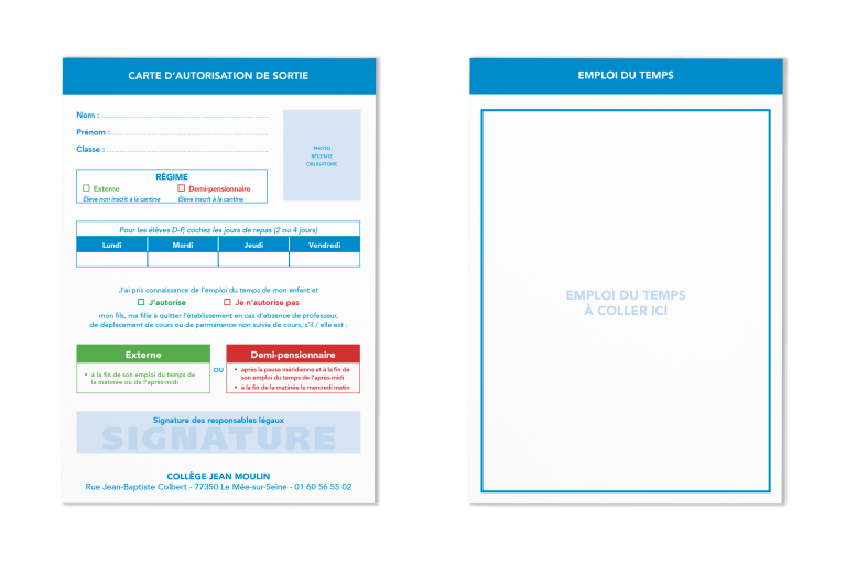 Carte d'autorisation de sortie - MIDS-FRANCE